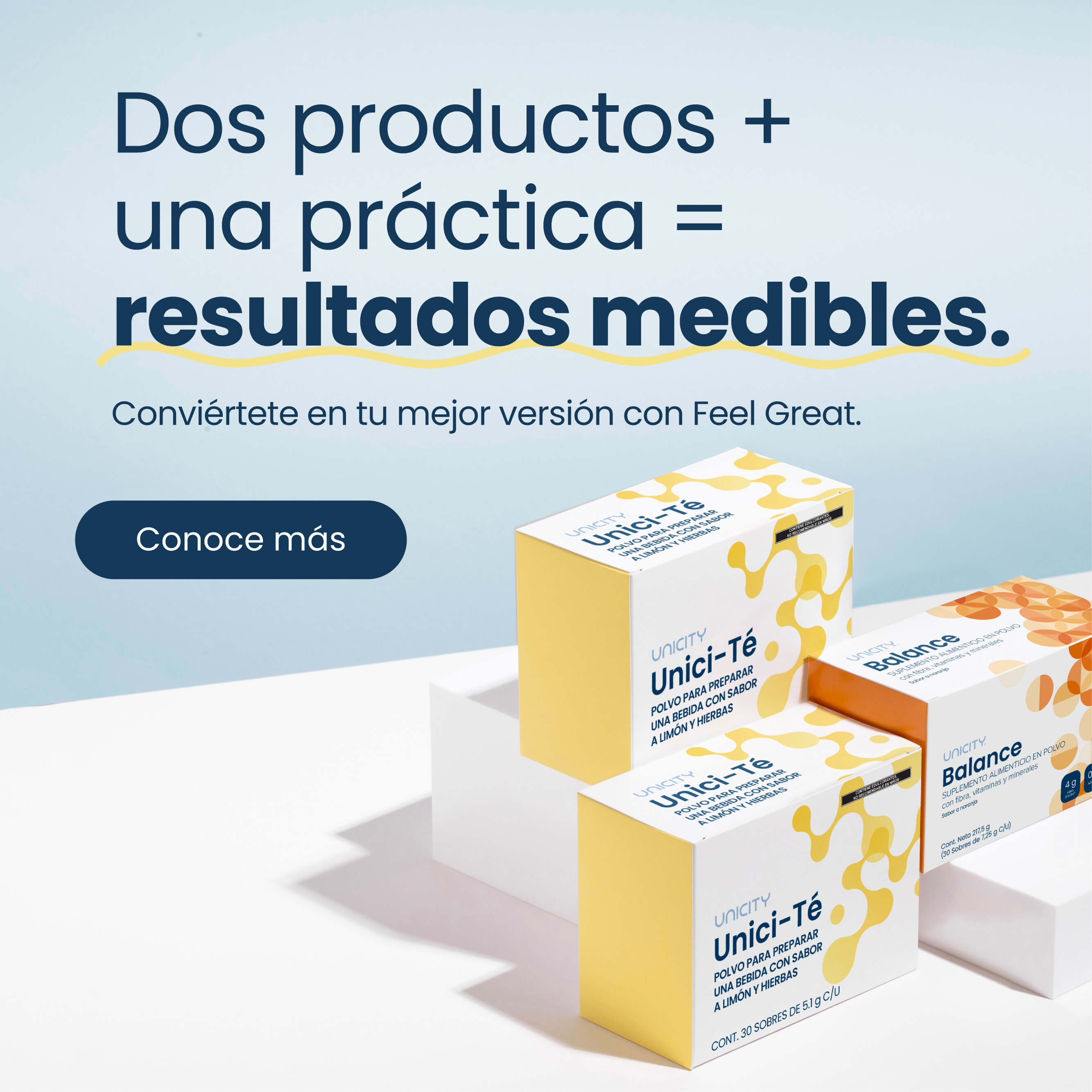 Feel Great: 2 productos + 1 práctica = resultados medibles