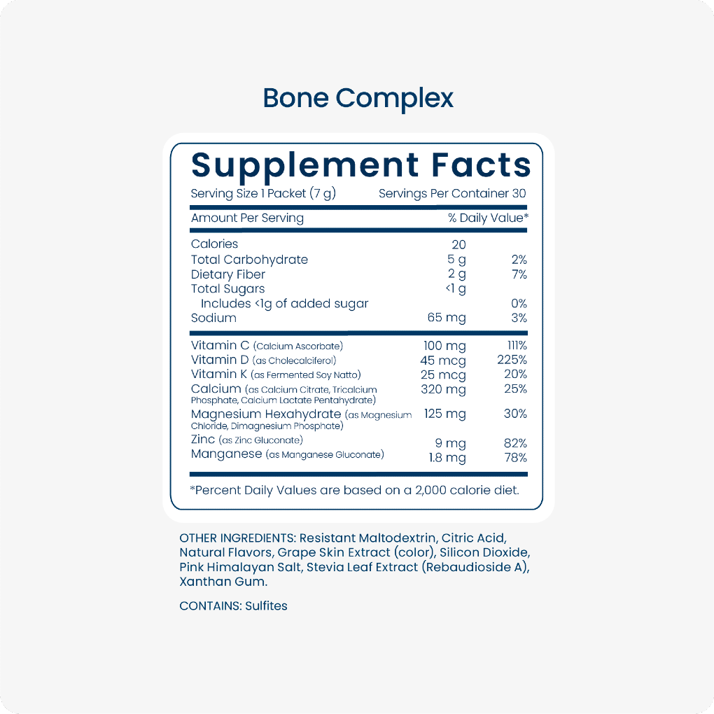 Bone Complex - supplement facts