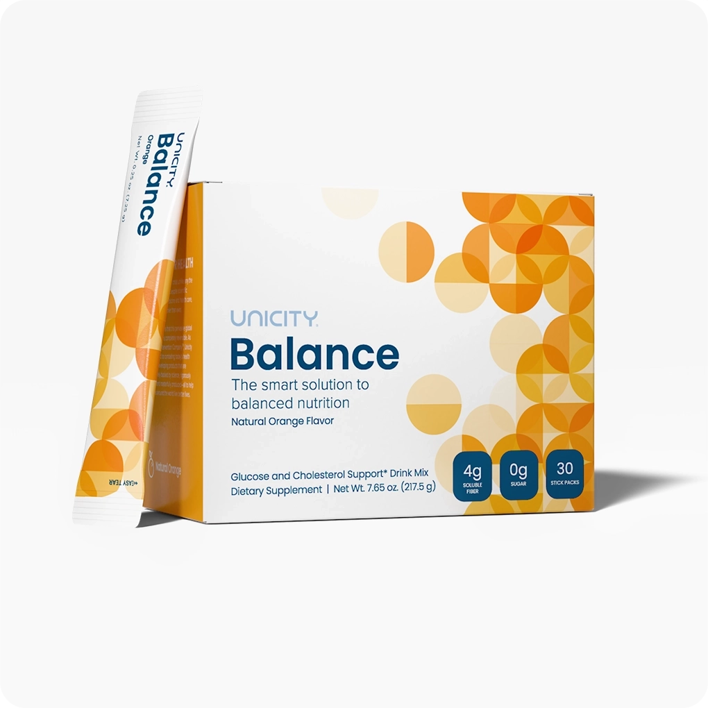 Suplemento Unicity Balance sabor Natural Orange con caja y sobre de ...